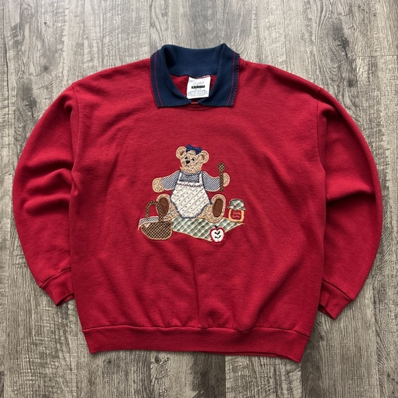 Gopher Sport | Tops | Vintage Gopher Sport Teddy Bear Grandma Collared ...